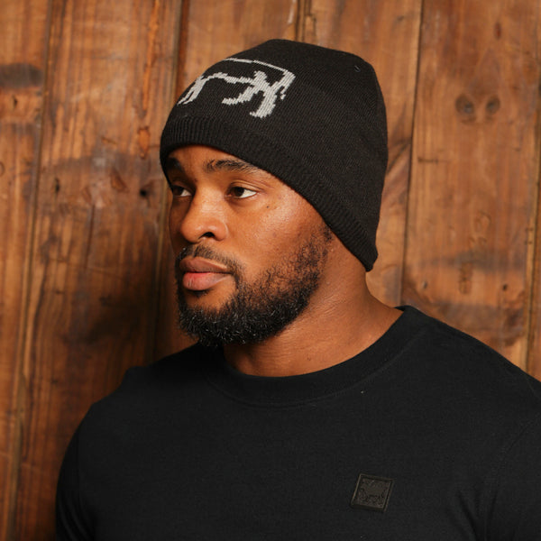 Kingsley Heath Outline Nguni Skull Beanie - Midnight