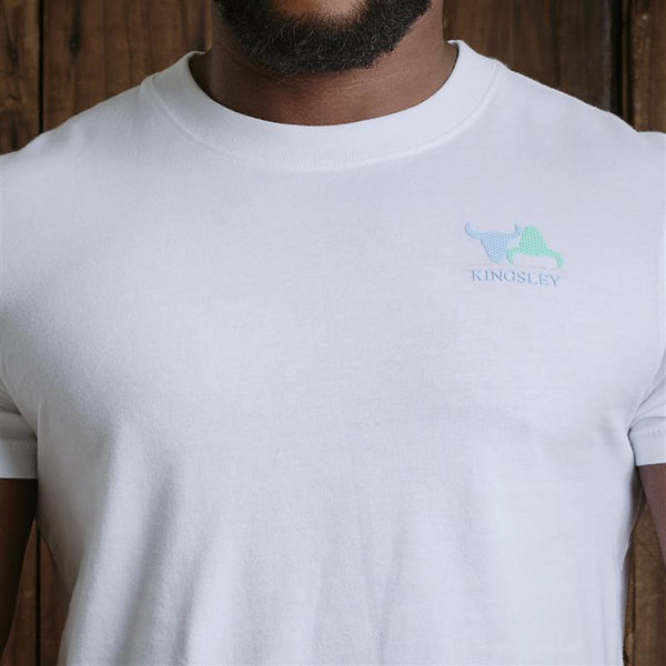 Kingsley Shadow Skull Invert Crew Tee - Pelican - Kingsley Heath