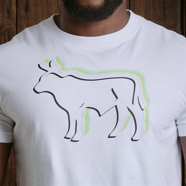 Kingsley Shadow Pop Nguni Crew Tee - Pelican - Kingsley Heath