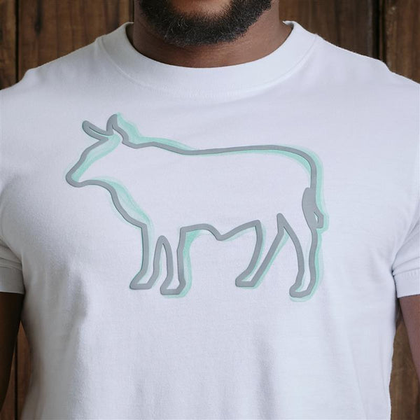 Kingsley Shadow Outline Crew Tee - Pelican - Kingsley Heath