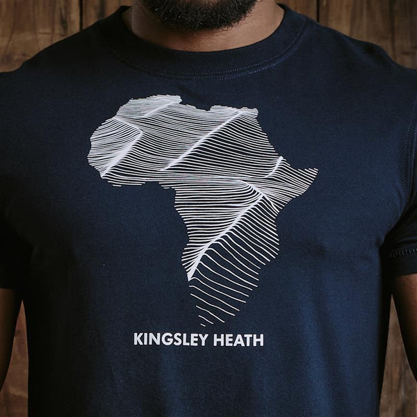 Kingsley African Wave Crew Tee - Midnight - Kingsley Heath