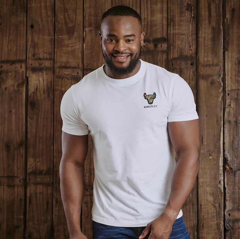 Kingsley Squiggle Skull Crew Tee - Pelican - Kingsley Heath