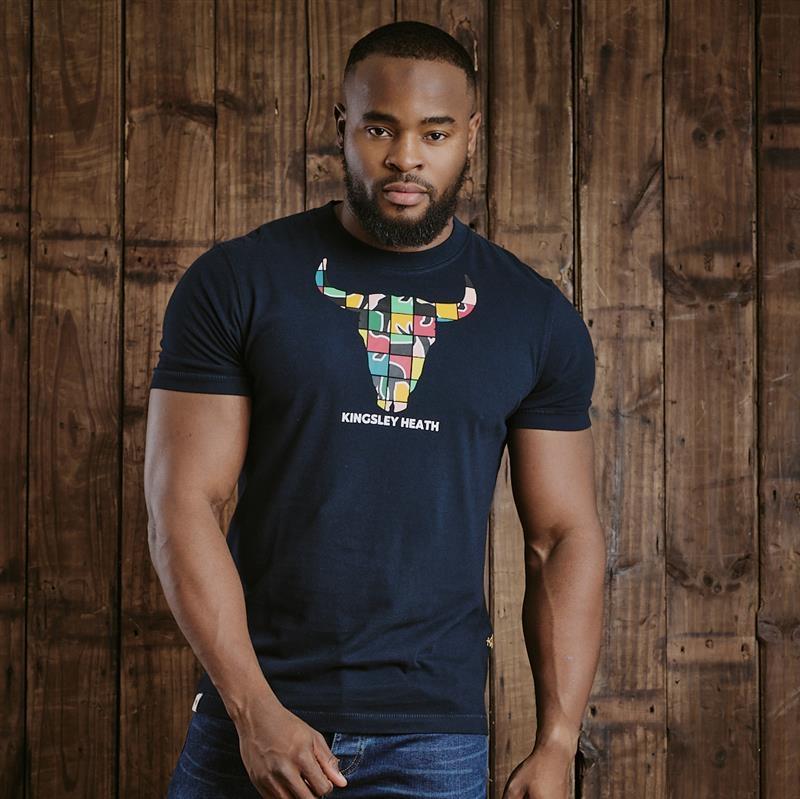 Kingsley Nguni Elements Infill Skull Crew Tee - Midnight - Kingsley Heath