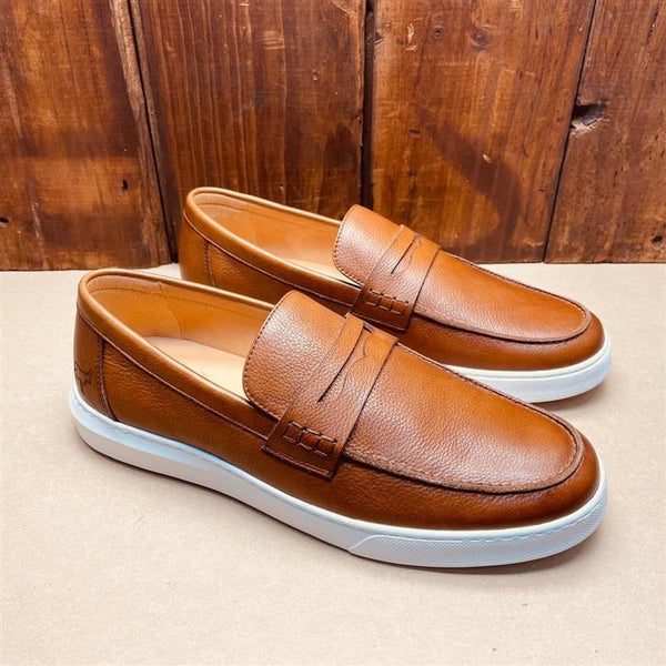 Kingsley Slip-On Venetian Sneaker - Tan - Kingsley Heath