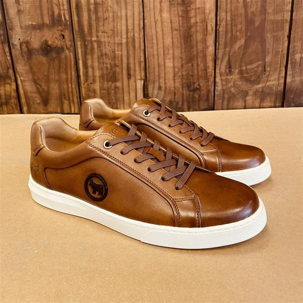 Kingsley Nguni Luxe Metal Trim Sneaker - Tan - Kingsley Heath