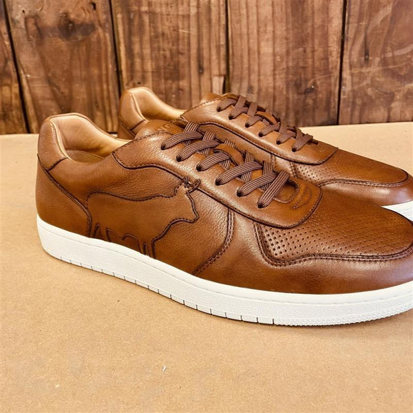 Kingsley Ace Overlay Court Sneaker - Tan - Kingsley Heath